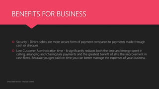 Direct Debit Services | PPTX | Credit Cards | Personal Debt