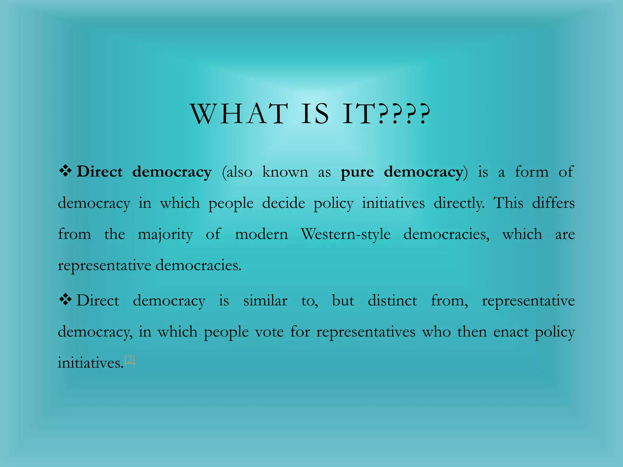Direct Democracy in The world | PPTX