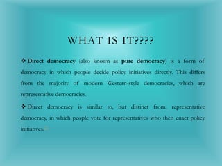 Direct Democracy in The world | PPTX