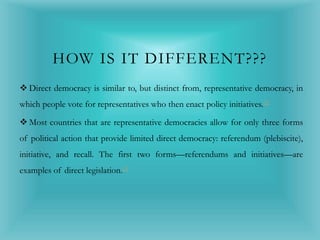 Direct Democracy Examples