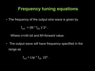 Direct digital frequency synthesizer | PPTX