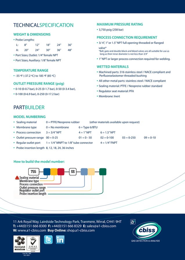 Direct drive probe model 755 datasheet | PDF