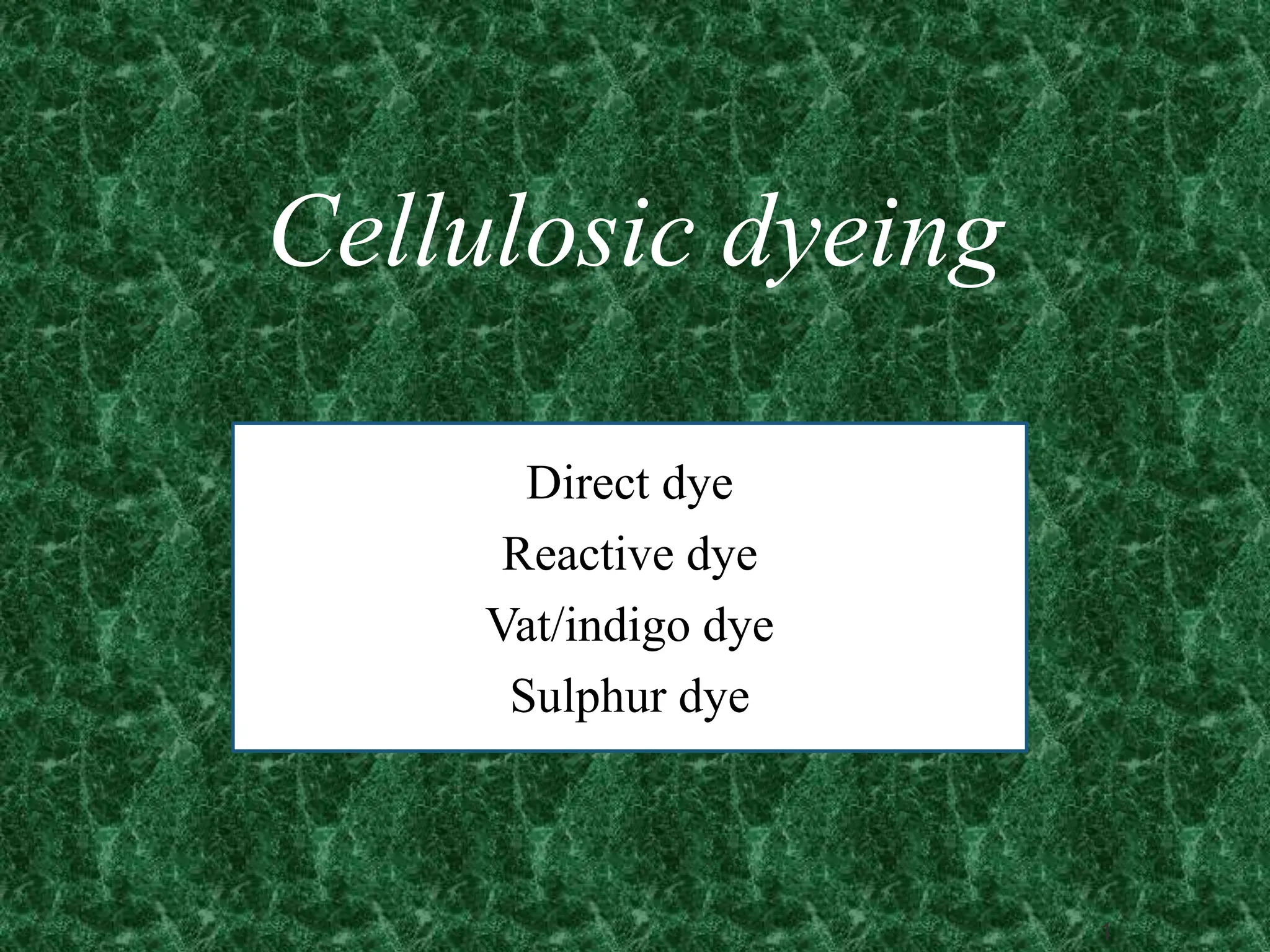 Dyeing of cellulosic fibers with direct dyes. | PPTX