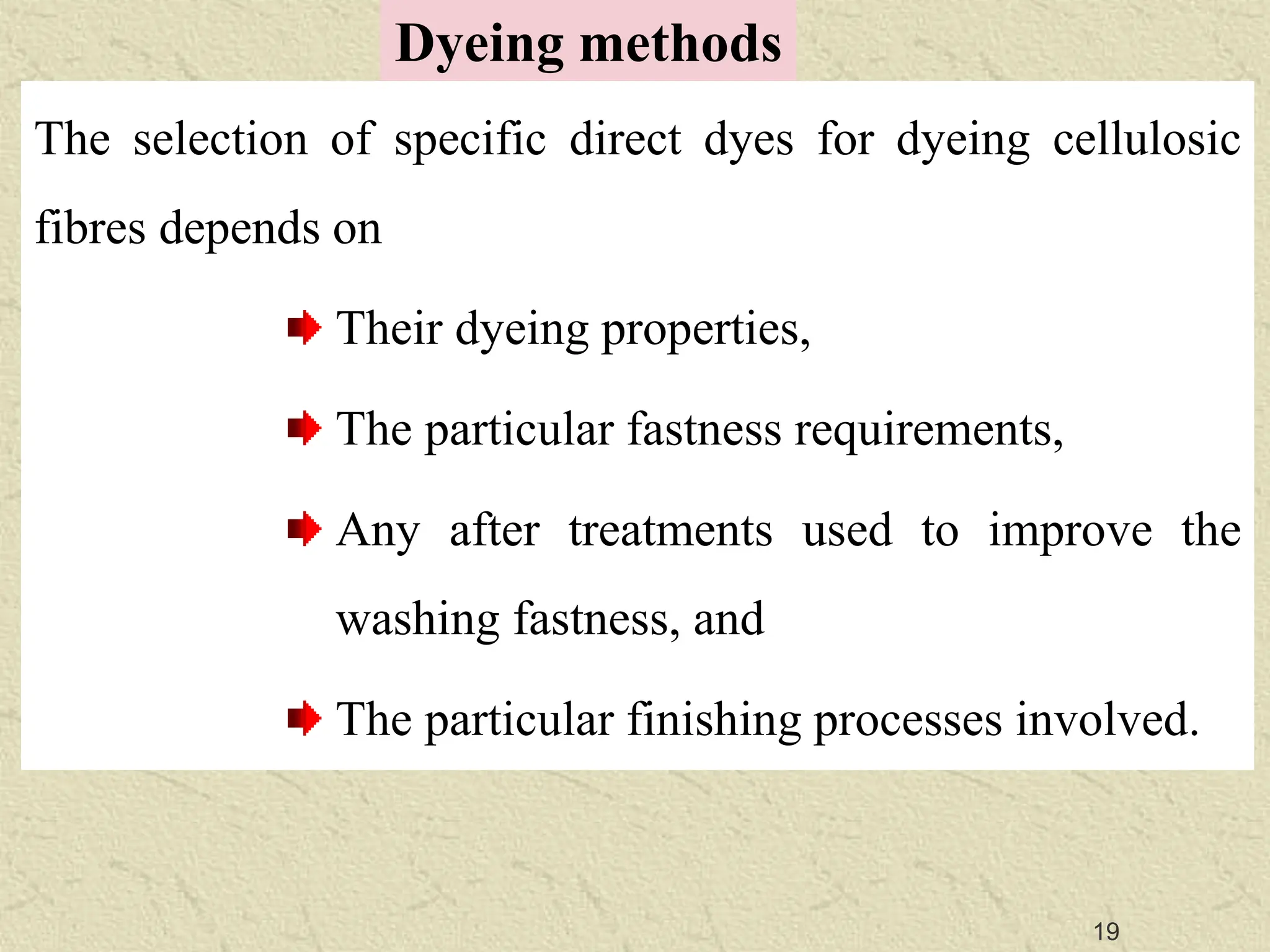 Dyeing of cellulosic fibers with direct dyes. | PPTX
