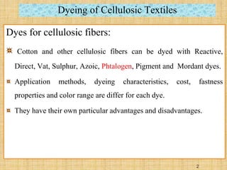 Dyeing of cellulosic fibers with direct dyes. | PPTX