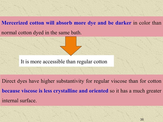 Dyeing of cellulosic fibers with direct dyes. | PPTX | Chemistry | Science