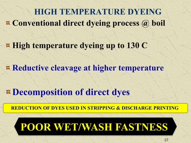 Dyeing of cellulosic fibers with direct dyes. | PPTX | Chemistry | Science