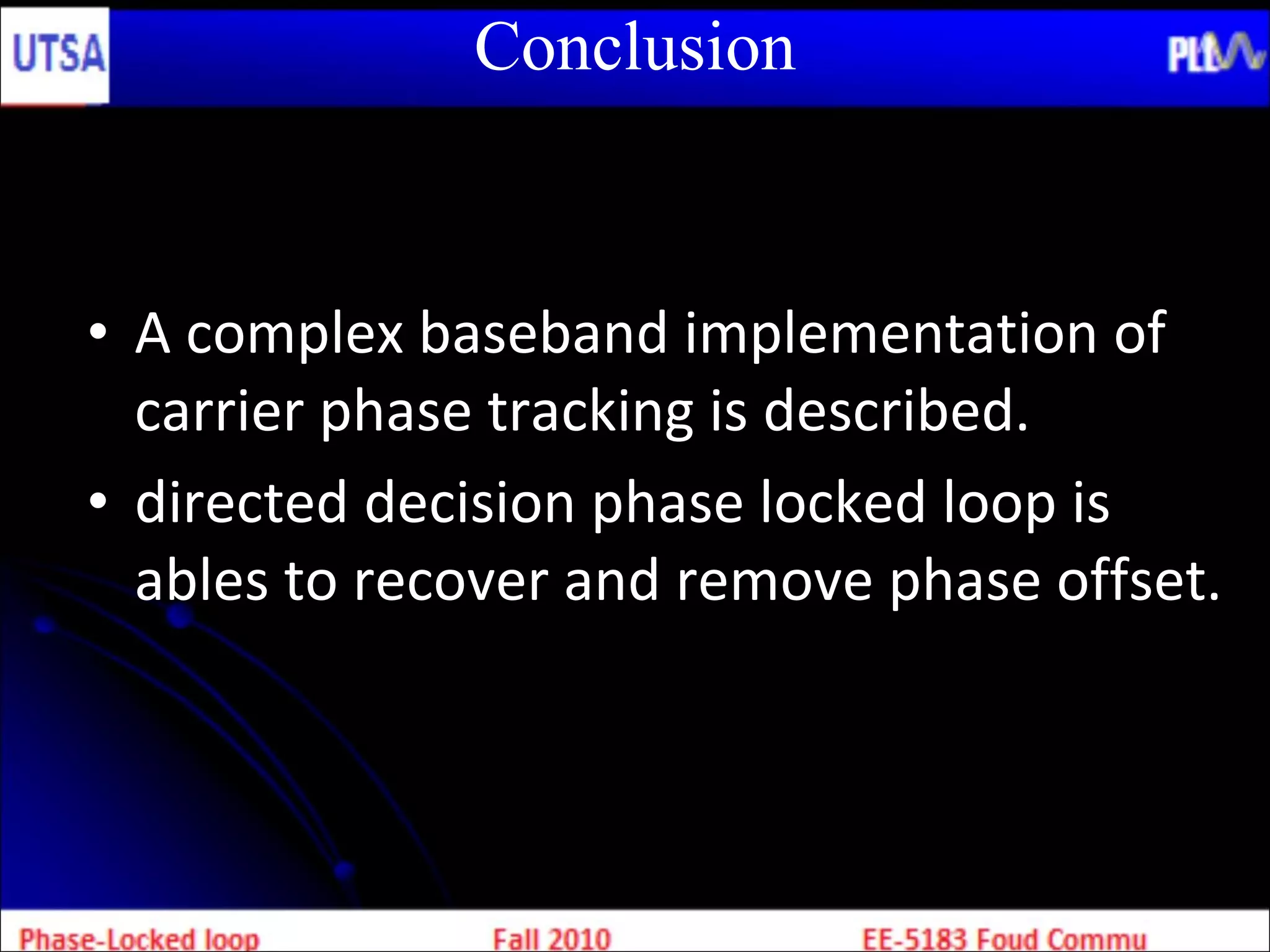 Directed decision phase locked loop | PPT