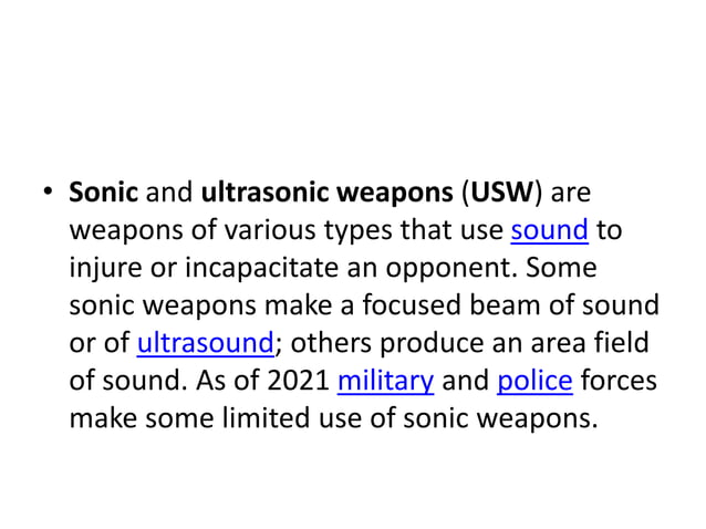 Directed Energy Weapon.pptx | Arms & Ammunition | Sensitive Topics