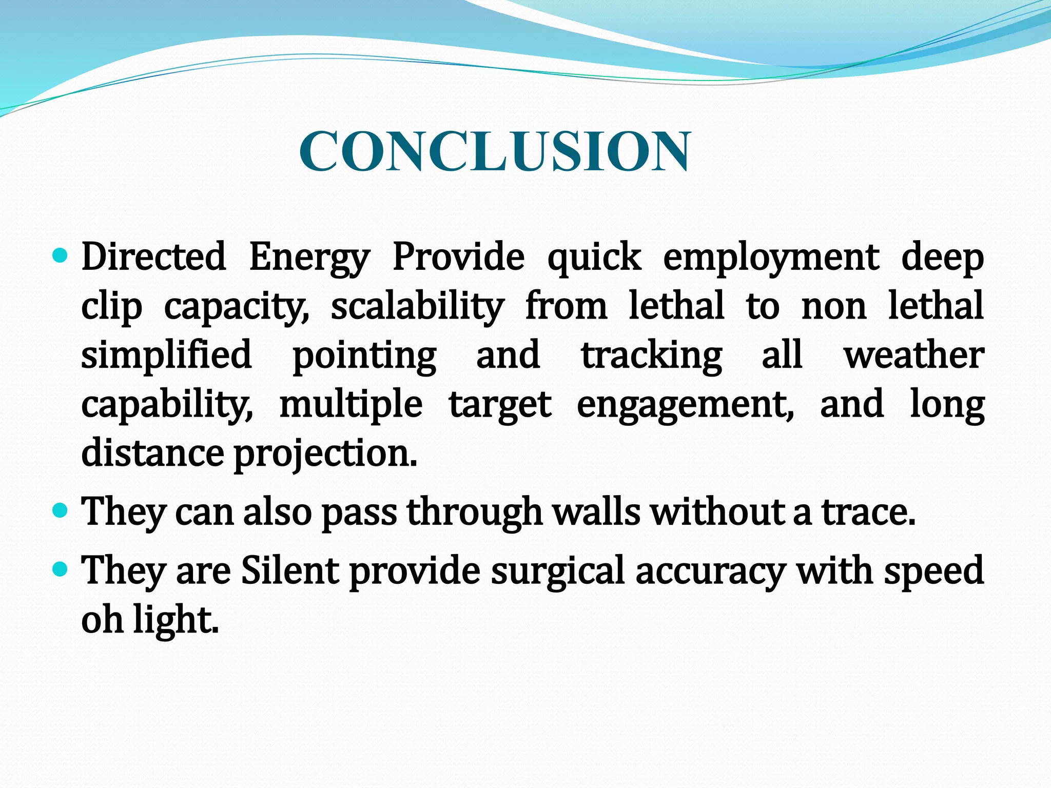 PPT on Directed Energy Weapons | PPTX