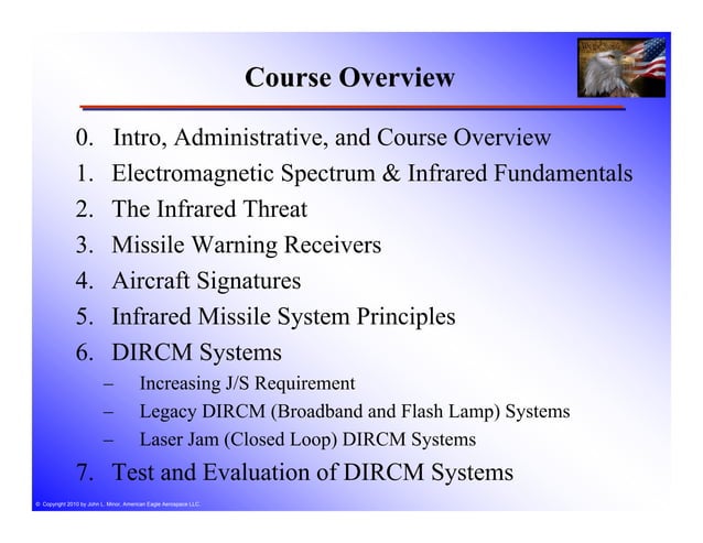 Directed Infrared Countermeasures (DIRCM) Principles | PPT