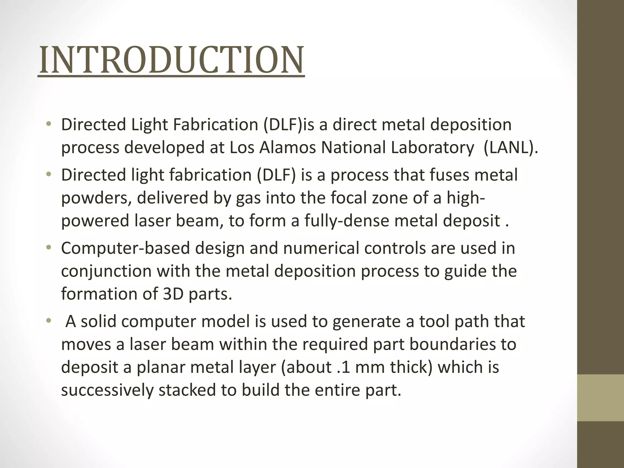 Directed light fabrication | PPTX