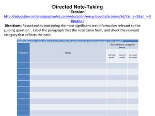 Directed note taking | PPTX