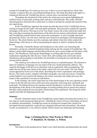 Novel Input Devices | DOC