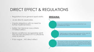 Direct effect; EU LAW. | PPTX