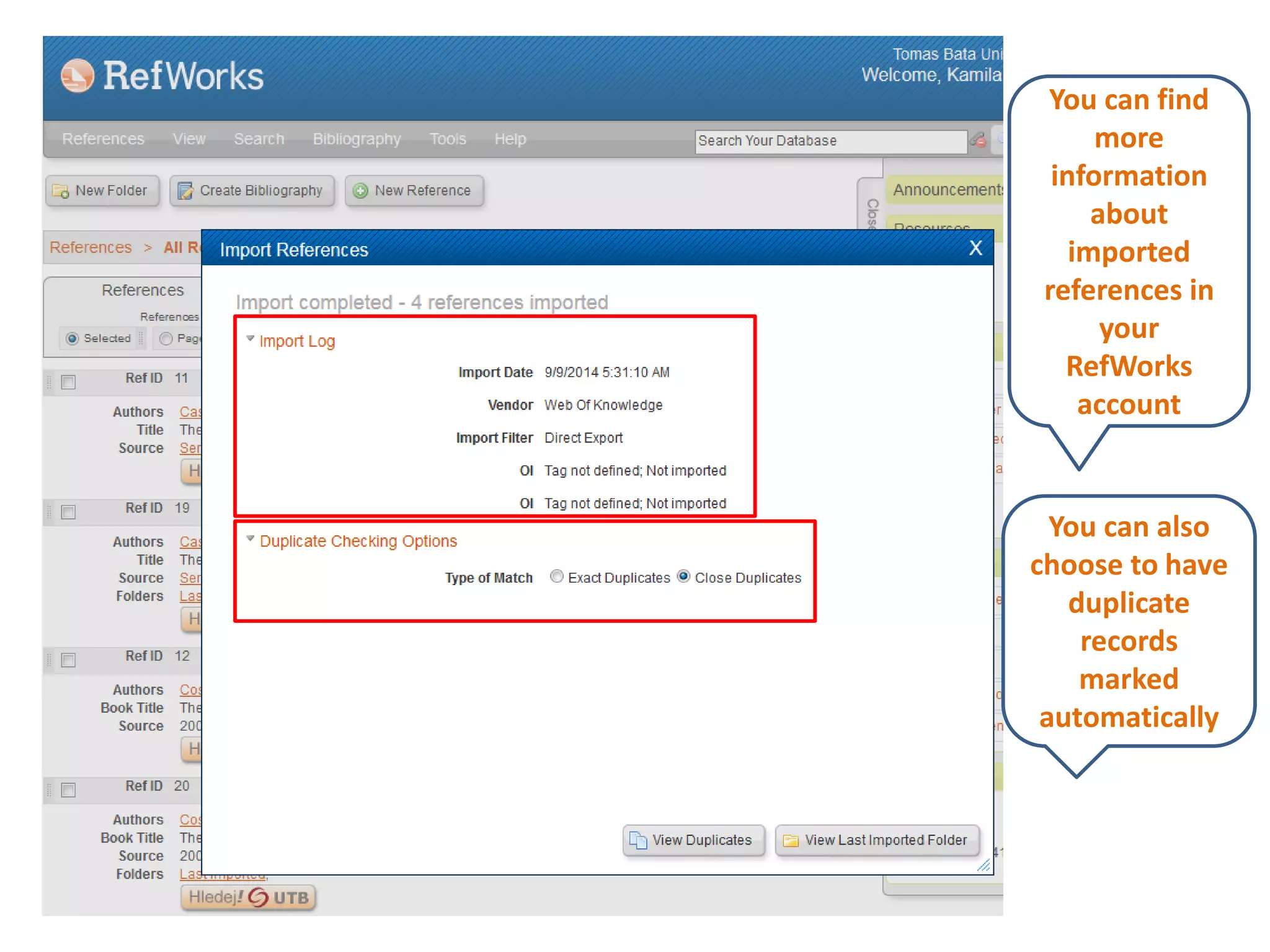 Direct export Web of Science to RefWorks | PPTX