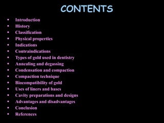 Direct filling gold | PPT