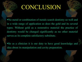 Direct filling gold | PPT