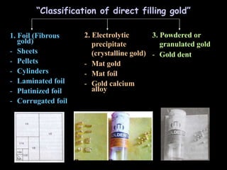 Direct filling gold | PPT