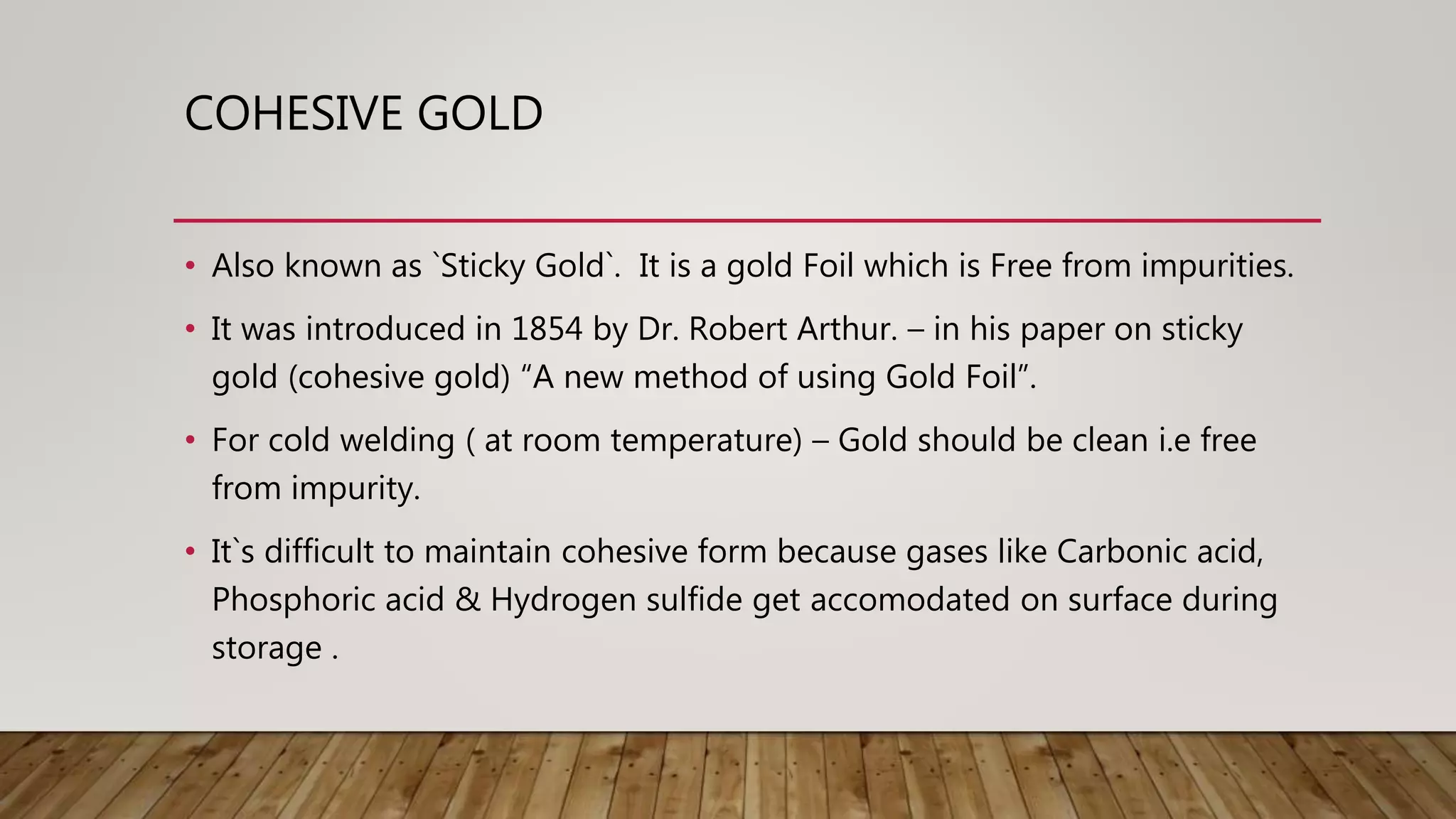 Direct filling gold | PPTX