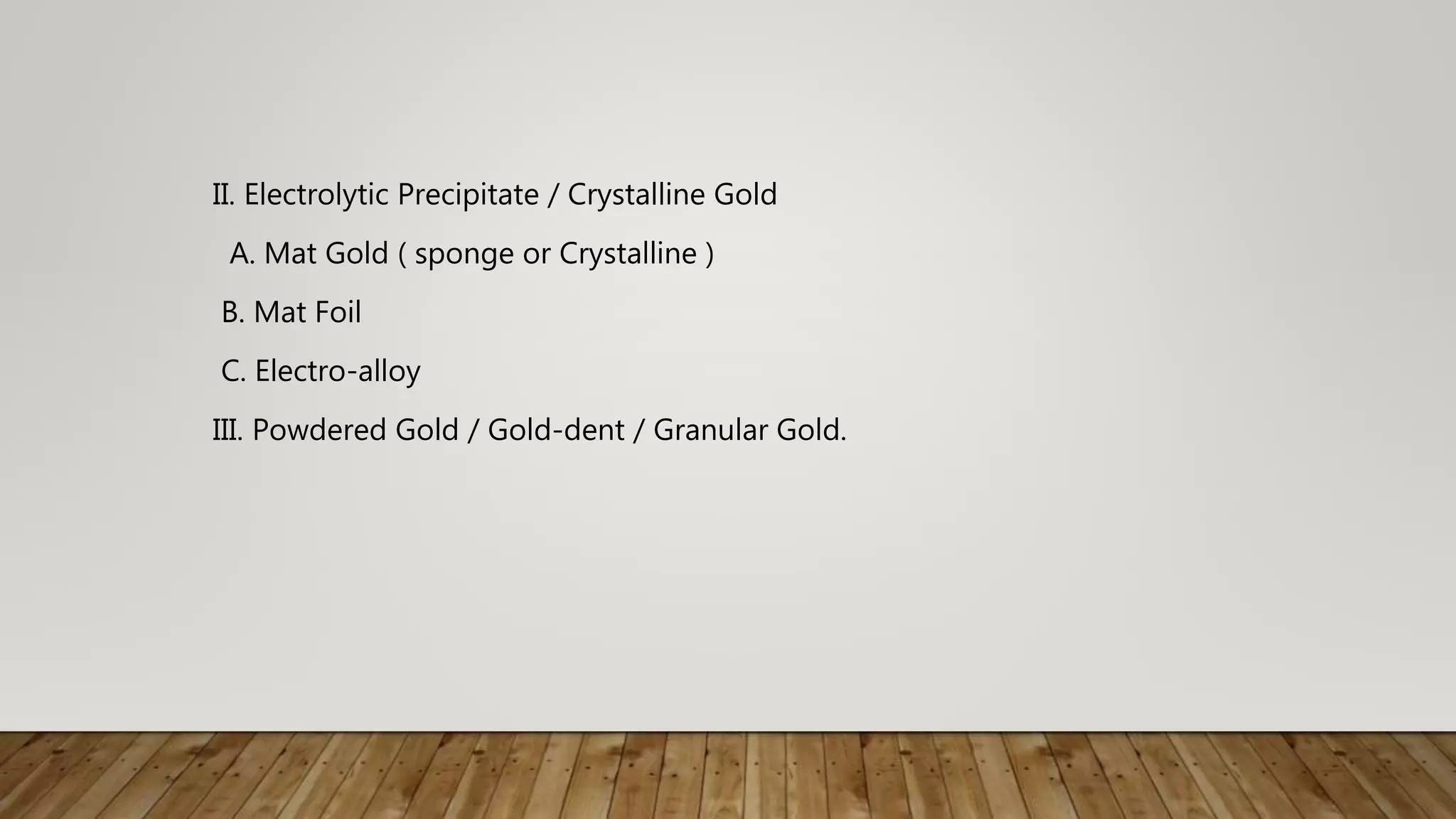 Direct filling gold | PPTX