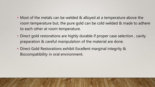 Direct filling gold | PPTX