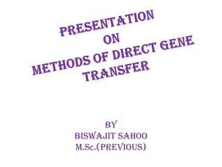 Direct gene transfer | PDF