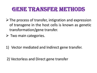 Direct gene transfer | PDF