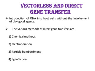 Direct gene transfer | PDF
