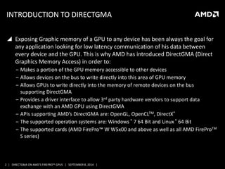 DirectGMA on AMD’S FirePro™ GPUS | PDF