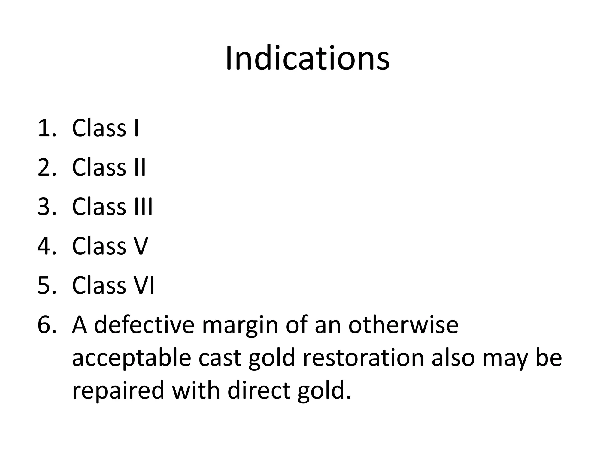 Direct gold restoration | PPTX
