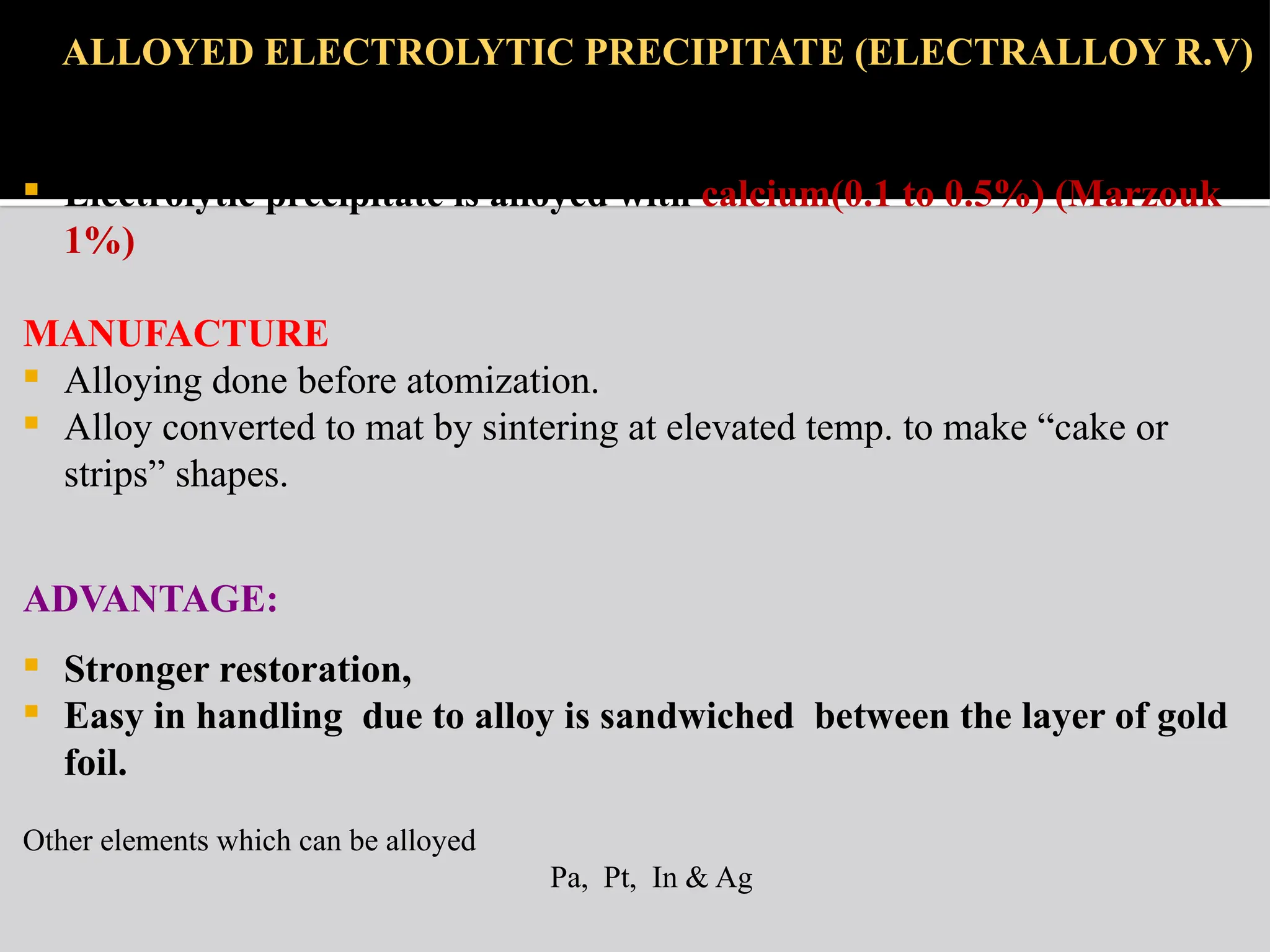 direct gold restoration classification uses and types | PPTX