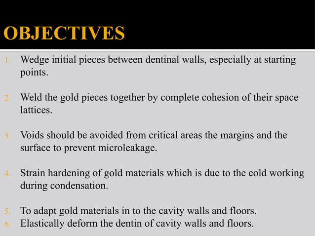 direct gold restoration classification uses and types | PPTX