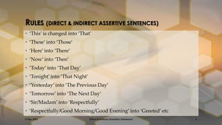 Direct indirect (Assertive Sentences) | PPTX