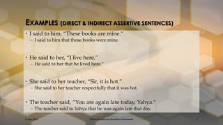 Direct indirect (Assertive Sentences) | PPTX