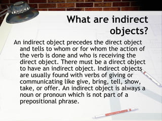 Direct & indirect objects | PPT