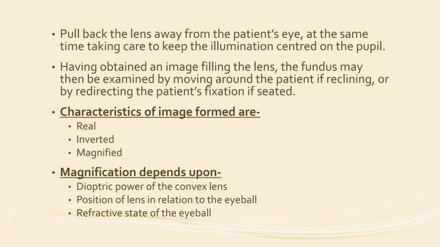 Direct & indirect ophthalmoscopy | PPTX | Eye and Vision Conditions ...