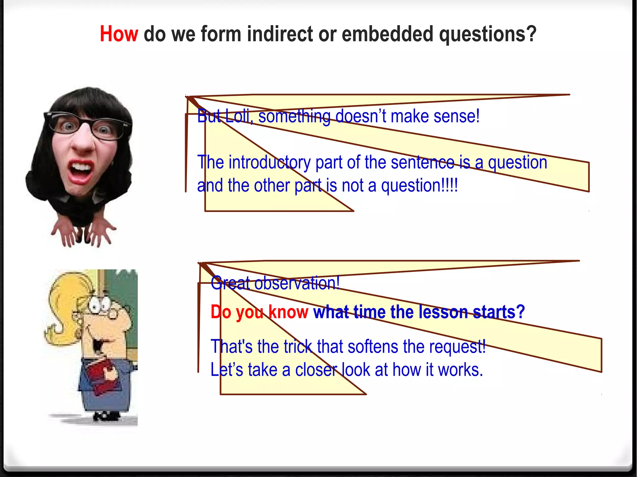Direct & Indirect questions | ODP