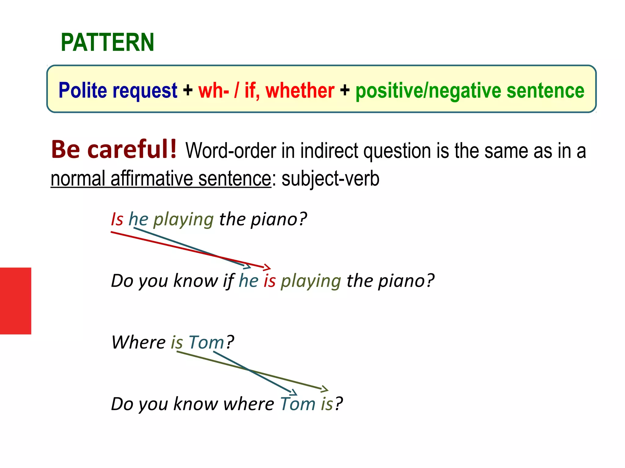 Direct & Indirect questions | ODP
