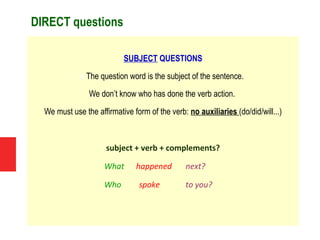 Direct & Indirect questions | ODP