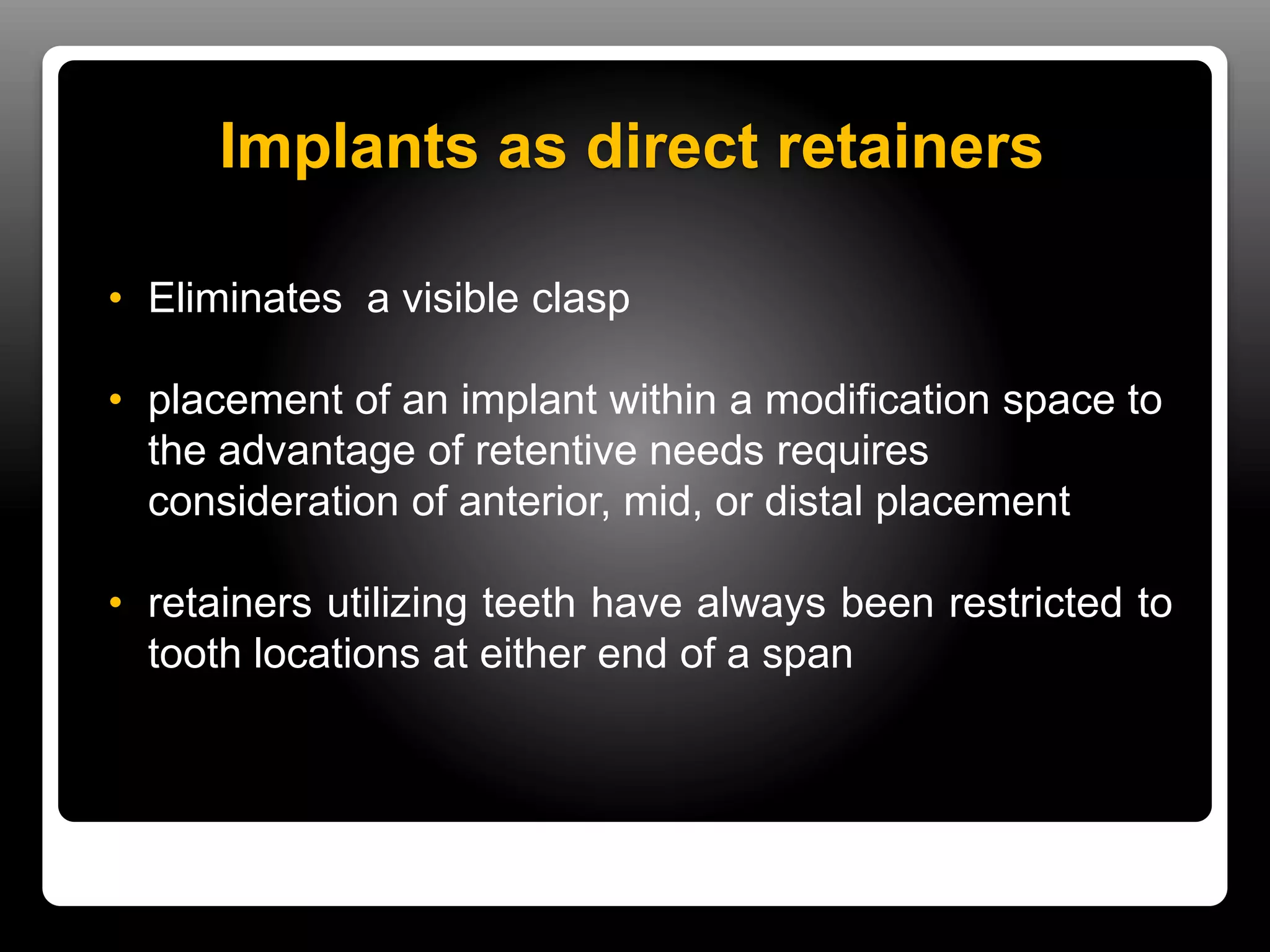 Direct & indirect retainers in rpd | PPTX