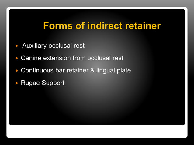 Direct & indirect retainers in rpd | PPTX