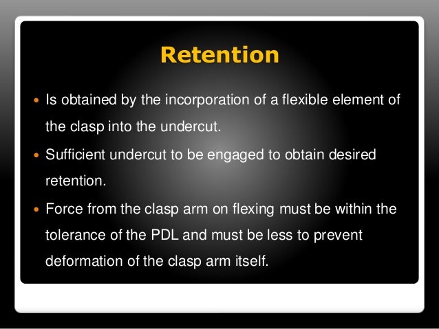 Direct & indirect retainers in rpd