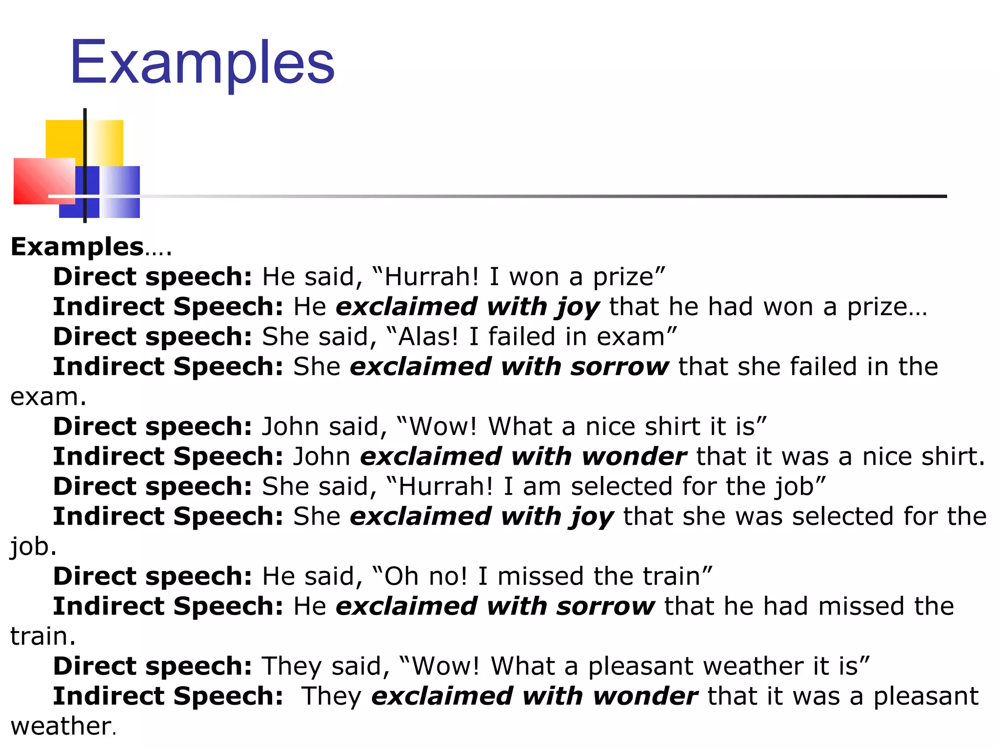 Direct and Indirect Speech | PPT