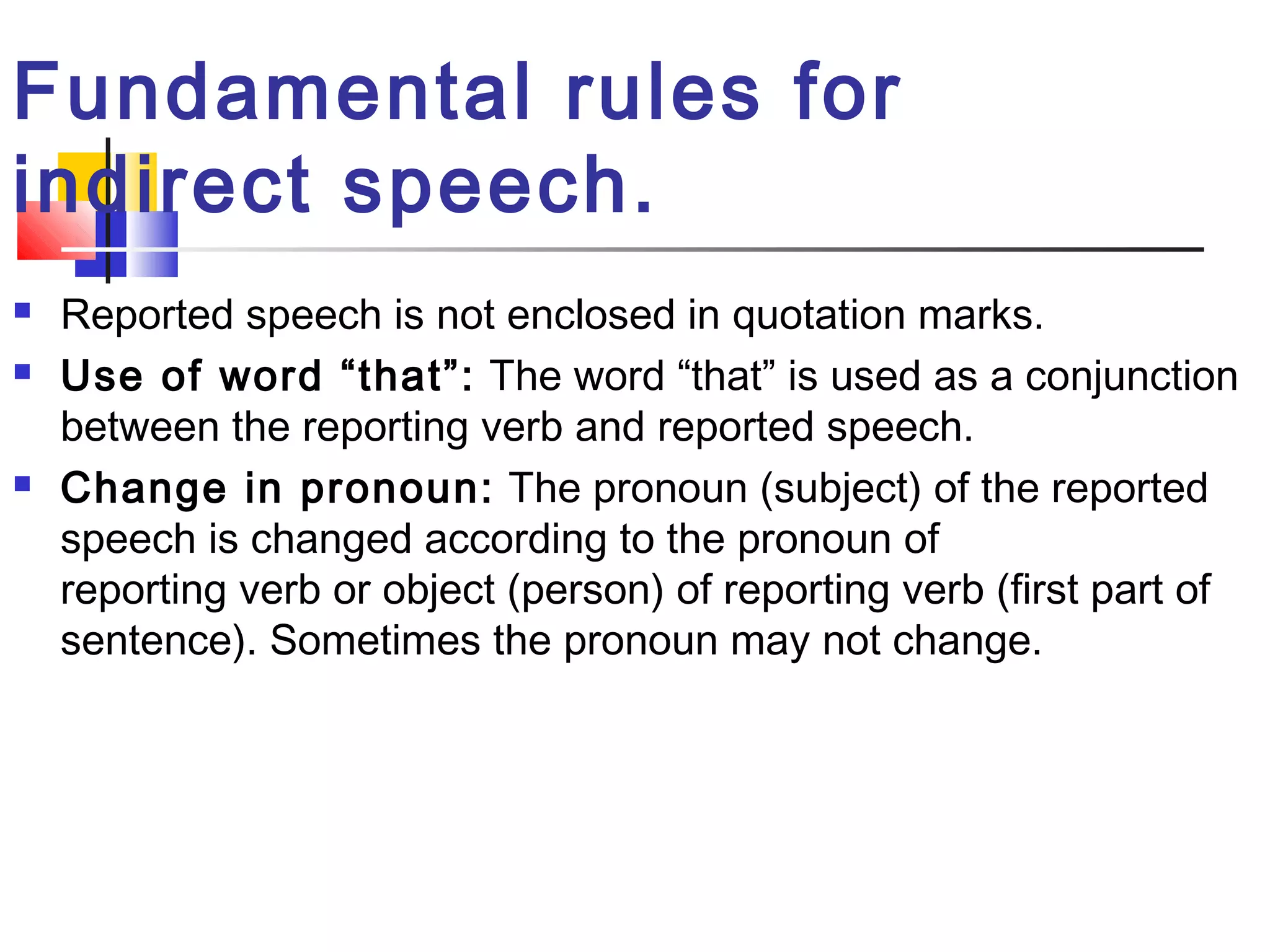 Direct and Indirect Speech | PPT