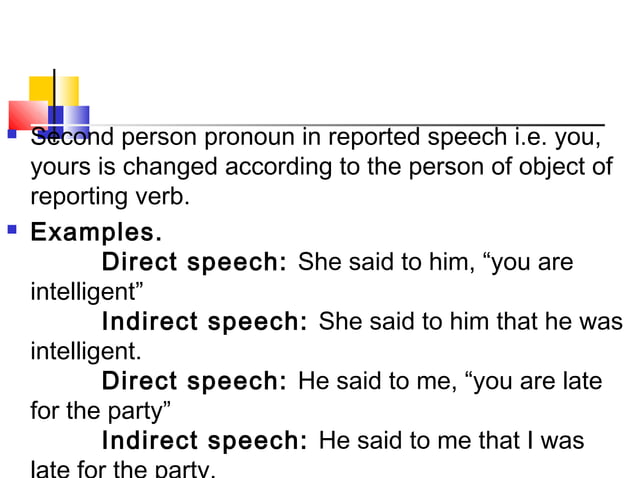 Direct and Indirect Speech | PPT