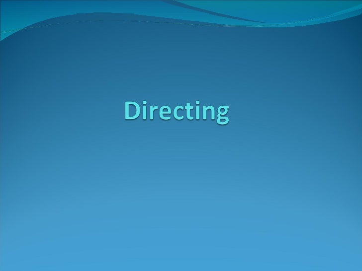 Directing In Management