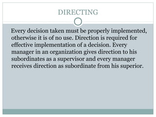 Directing - Management | PPT