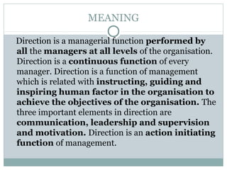 Directing - Management | PPT
