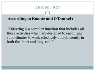 Directing - Management | PPT